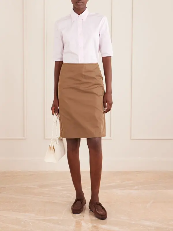 JIL SANDER Satin Midi Skirt