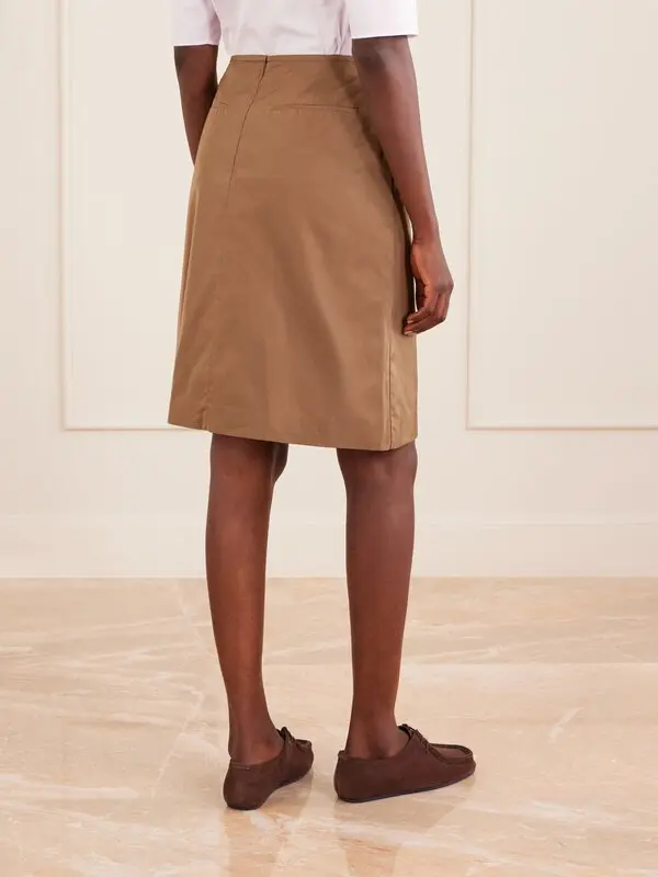 JIL SANDER Satin Midi Skirt