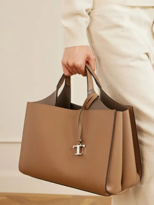 TOD'S Mini Textured-leather Tote