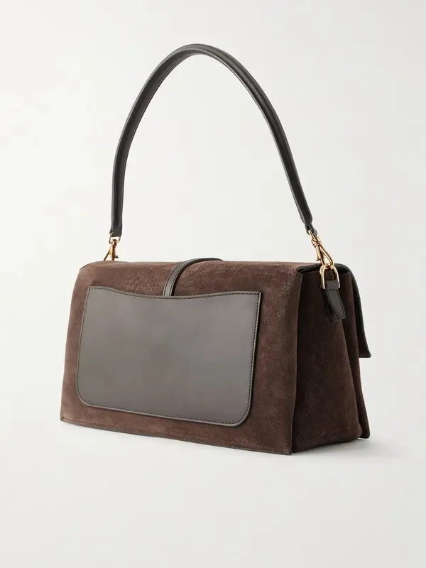TOD'S Small Suede And Leather Shoulder Bag