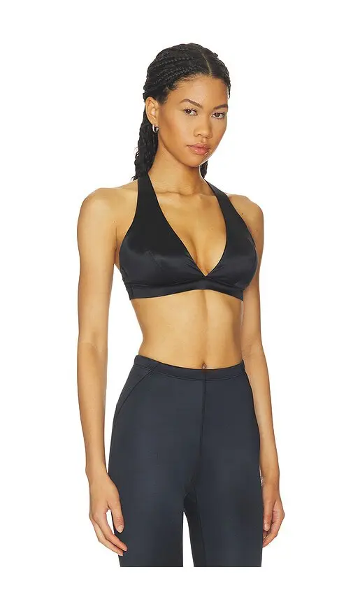 NIKESKIMS Shine Halter Neck Bra In Black