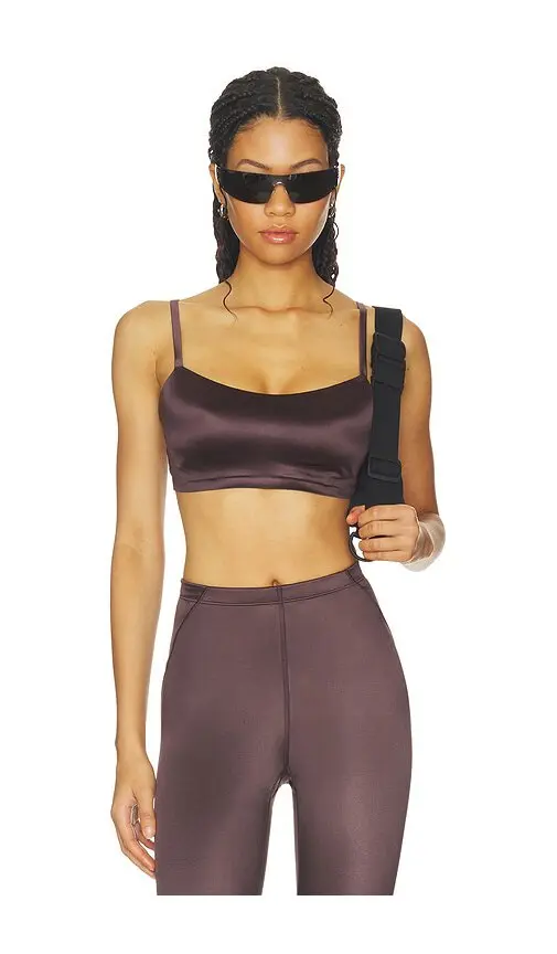 NIKESKIMS Shine Scoop Cami Bra In Brown