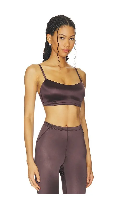 NIKESKIMS Shine Scoop Cami Bra In Brown