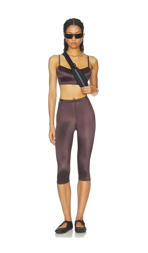 NIKESKIMS Shine Scoop Cami Bra In Brown