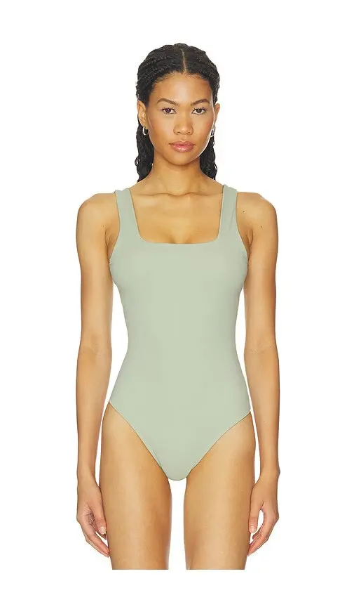 Good American The Weightless Sculpting Modern Tank Bodysuit - Mosswell