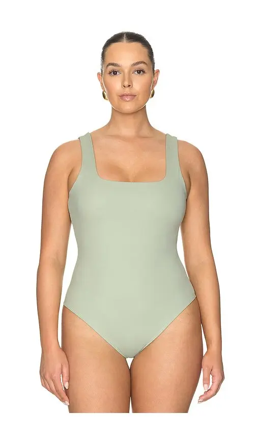 Good American The Weightless Sculpting Modern Tank Bodysuit - Mosswell