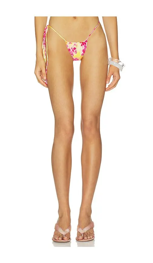 INDAH Jaya Side Tie Bikini Bottom In Pink