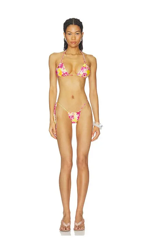 INDAH Jaya Side Tie Bikini Bottom In Pink