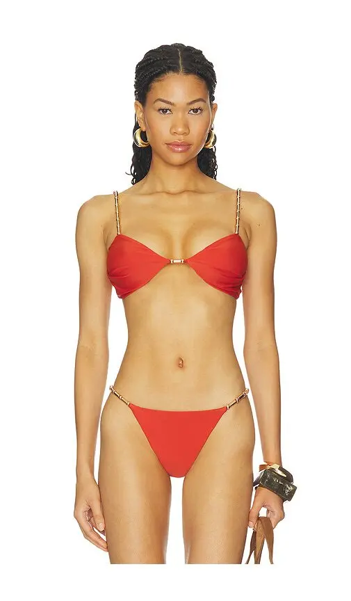 Devon Windsor Emmie Bikini Top In Brick