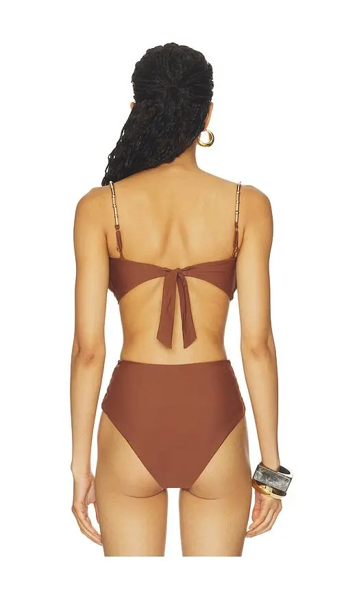 Devon Windsor Emmie Bikini Top In Brown