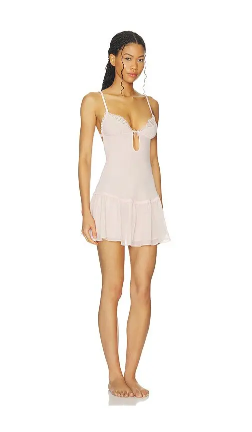 For Love & Lemons Beaded Seashell Slip Dress