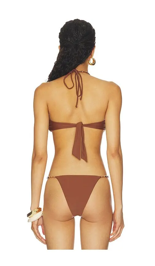 Devon Windsor Giana Bikini Top In Brown