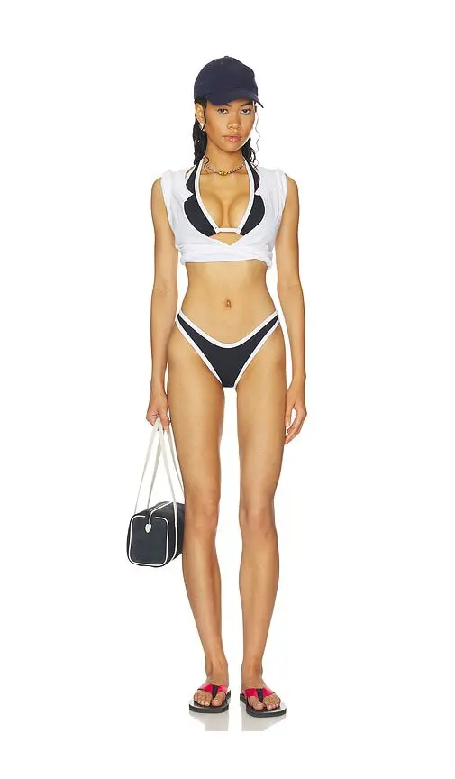 POST SWIM Lolo Contrast Halter Bikini Top