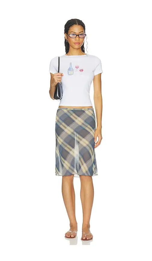 LISA SAYS GAH Alex Tee In White - Wine