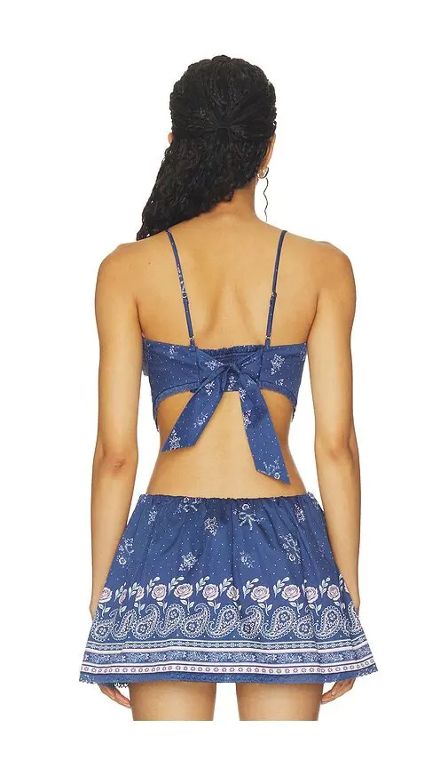 LoveShackFancy Mollie Top In Blue