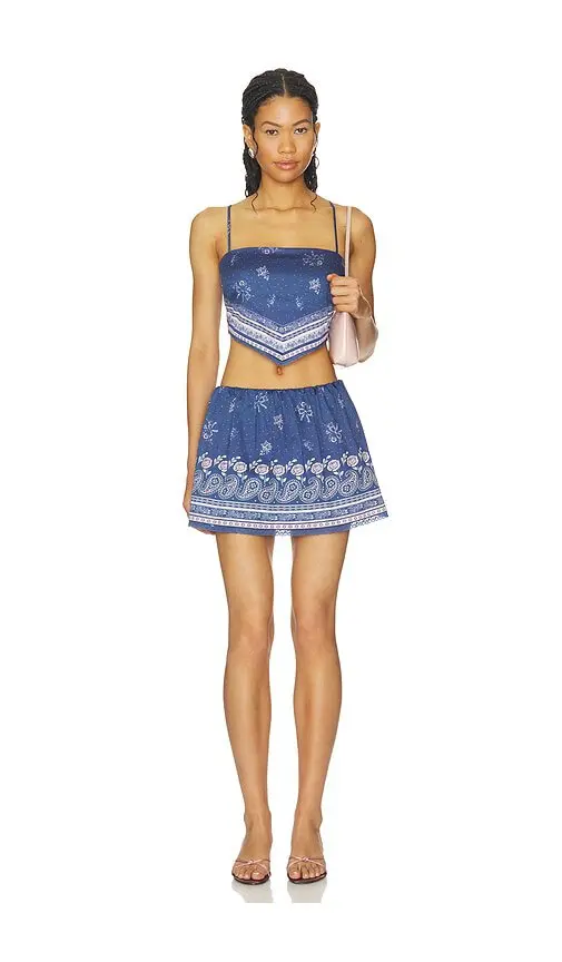 LoveShackFancy Mollie Top In Blue