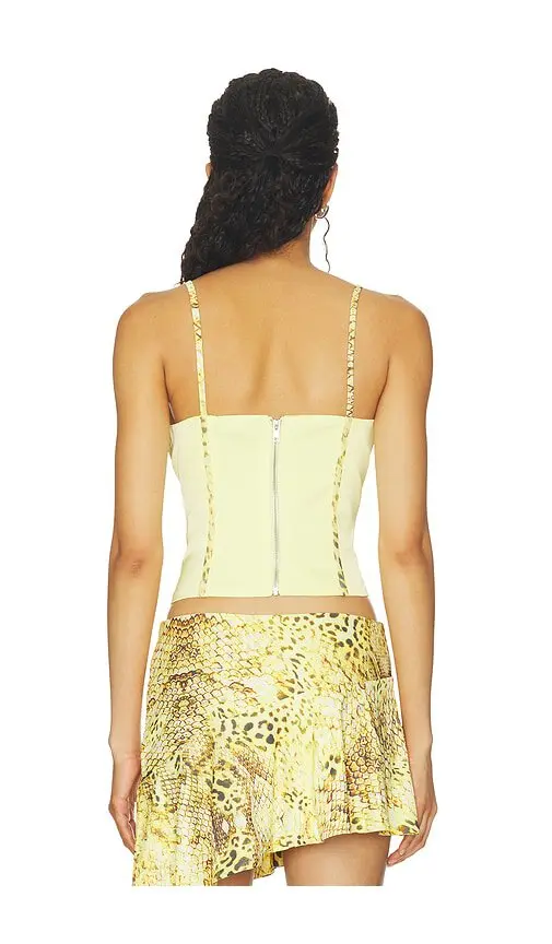 BY.DYLN Ayana Corset Top In Yellow