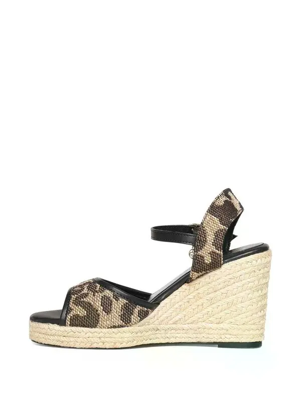 V°73 Leopard-print Wedge Sandals