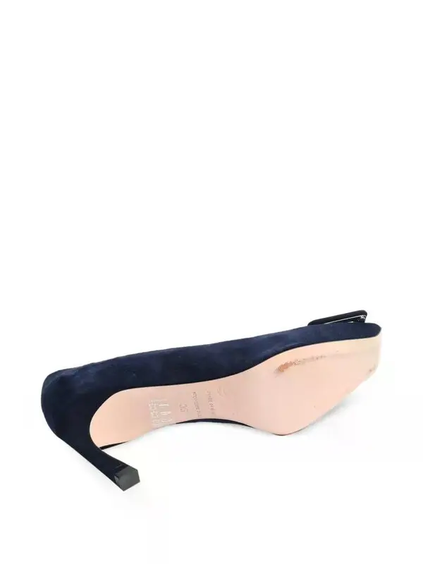 ROGER VIVIER Trompette Suede Pumps - Blue