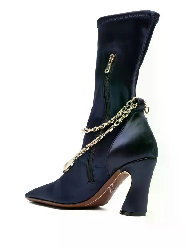 Zimmermann Crescent Stretch 80mm Satin Boots