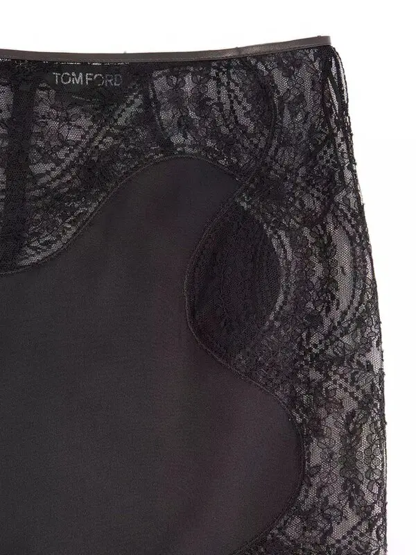 TOM FORD Lace-panelled Midi Skirt