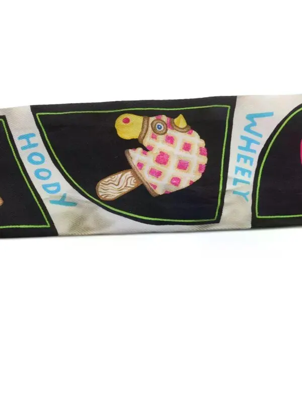 Hermès 2000s Funny Ice Cream Scarf - Black