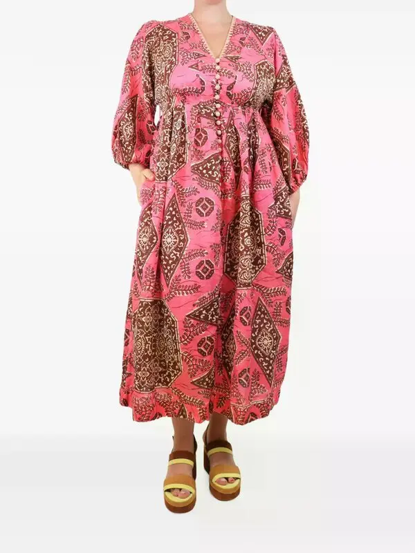 Zimmermann Printed V-neck Maxi Dress