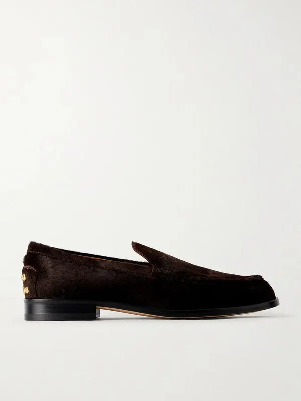 TOD'S Studded Calf Hair Loafers
