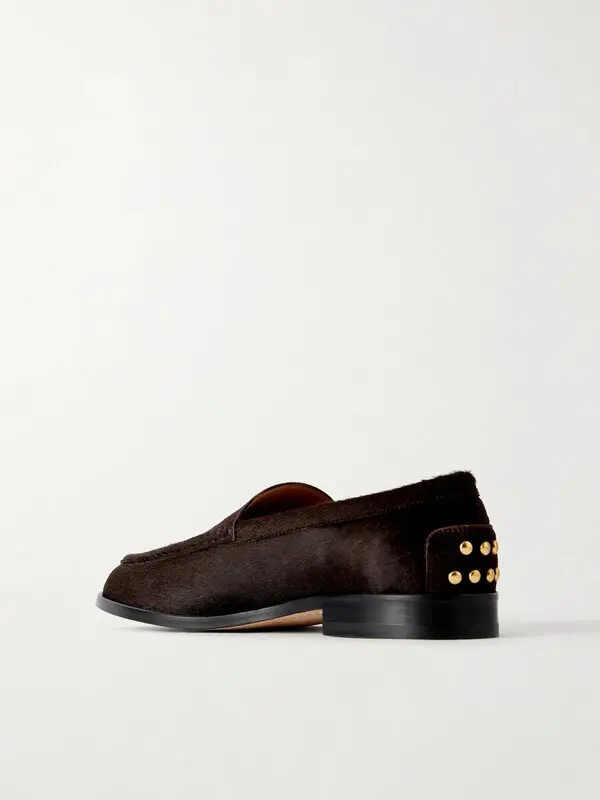 TOD'S Studded Calf Hair Loafers
