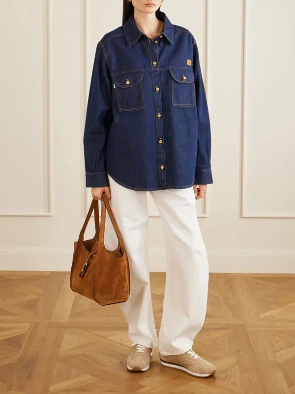 TOD'S T Timeless Small Suede Shoulder Bag