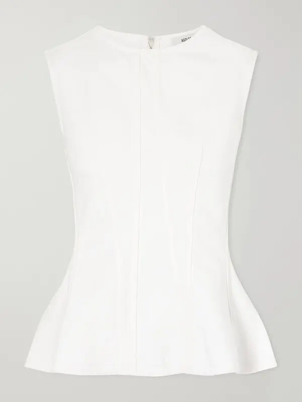 AGOLDE Corbin Cotton Peplum Top