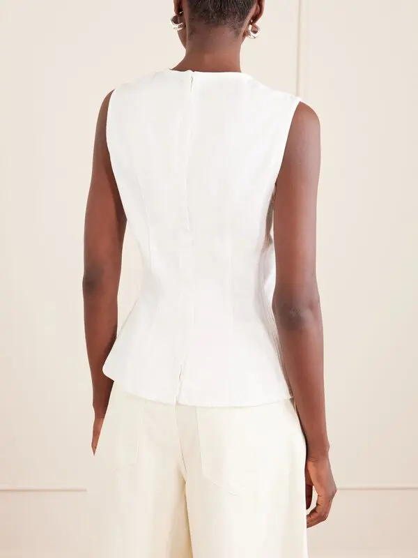 AGOLDE Corbin Cotton Peplum Top
