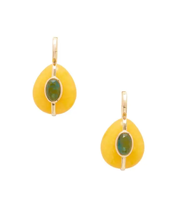 ROXANNE ASSOULIN Stone Pebble Gold-tone Crystal Earrings - Multi