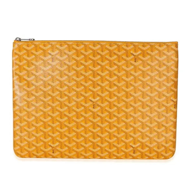 Goyard Goyardine Canvas Senat Gm Clutch - Yellow