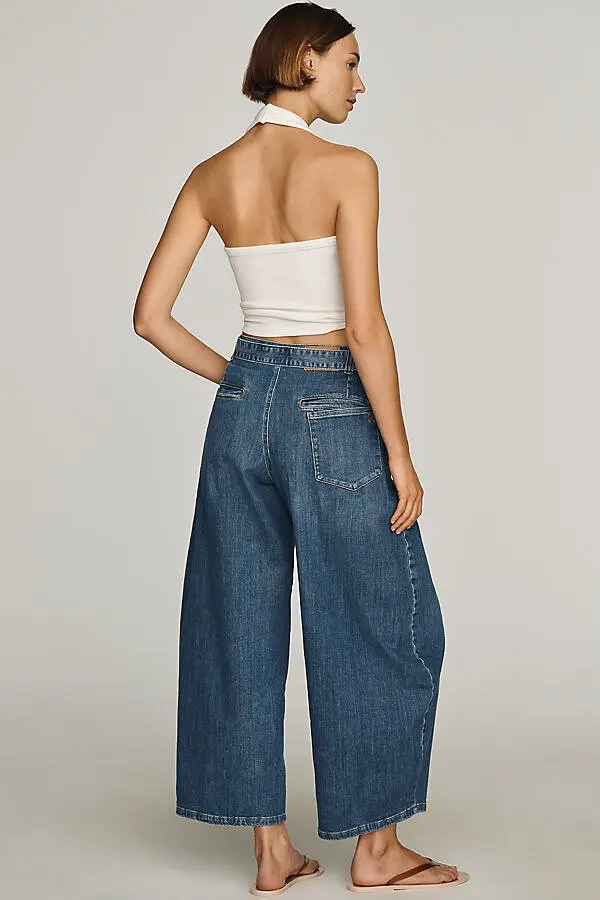 Maeve Belted High-rise Relaxed Barrel Jeans