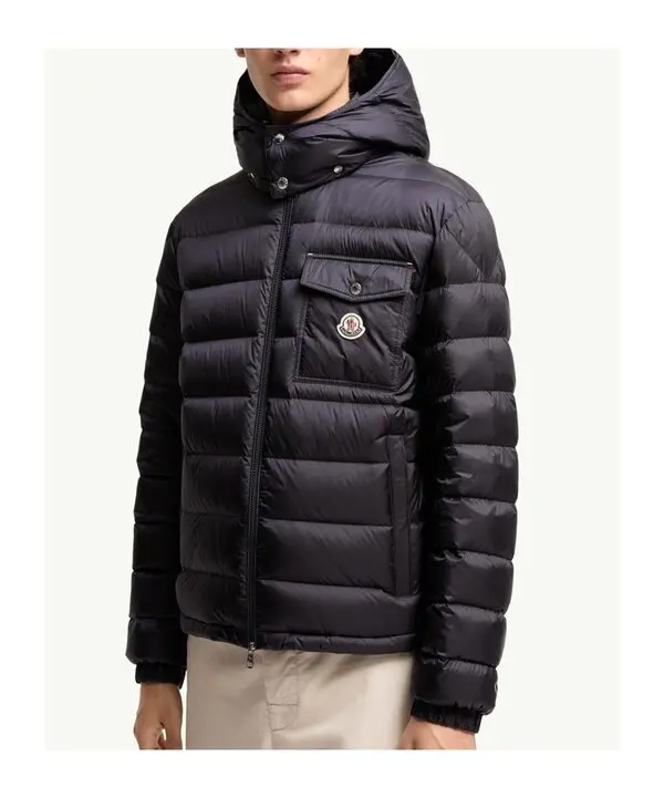 Moncler Verith Hooded Zip-up Short Puffer Jacket