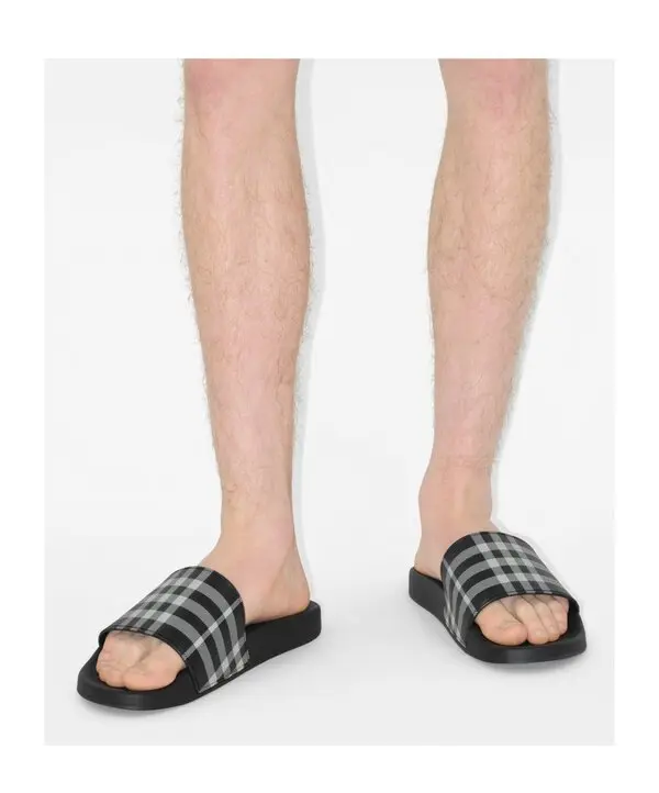 Burberry Checked Slip-on Slides