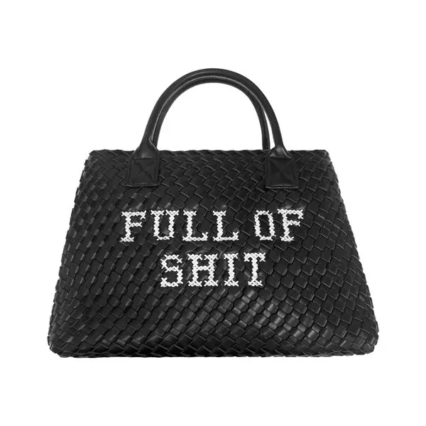 LILLY LOVES White Vegan Full Of Shit - Black