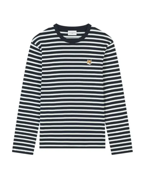Maison Kitsuné Maison Kitsun Striped Long-sleeved T-shirt