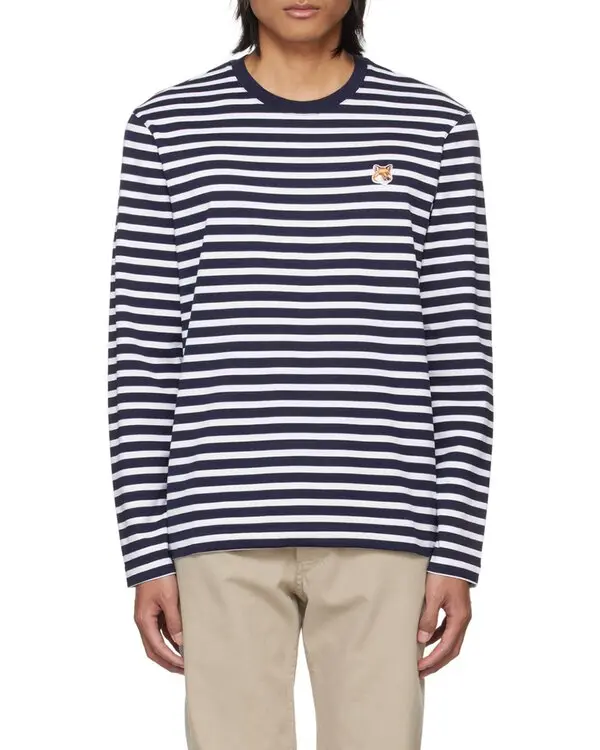 Maison Kitsuné Maison Kitsun Striped Long-sleeved T-shirt