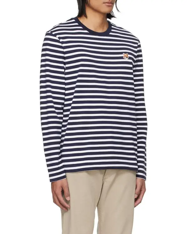 Maison Kitsuné Maison Kitsun Striped Long-sleeved T-shirt