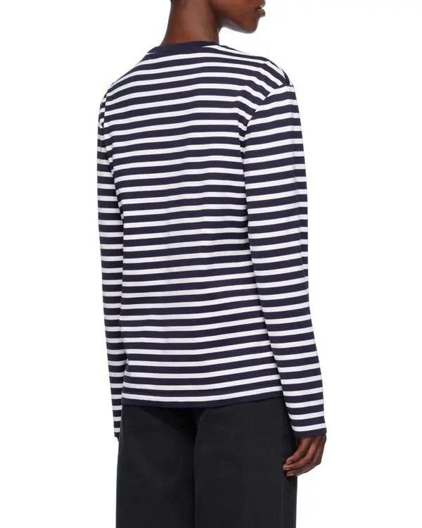Maison Kitsuné Maison Kitsun Striped Long-sleeved T-shirt