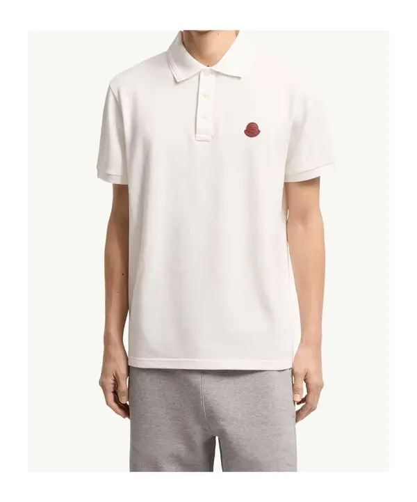 Moncler Logo Cotton Piquet Polo Shirt