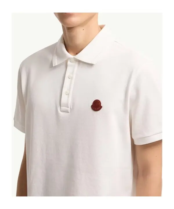 Moncler Logo Cotton Piquet Polo Shirt