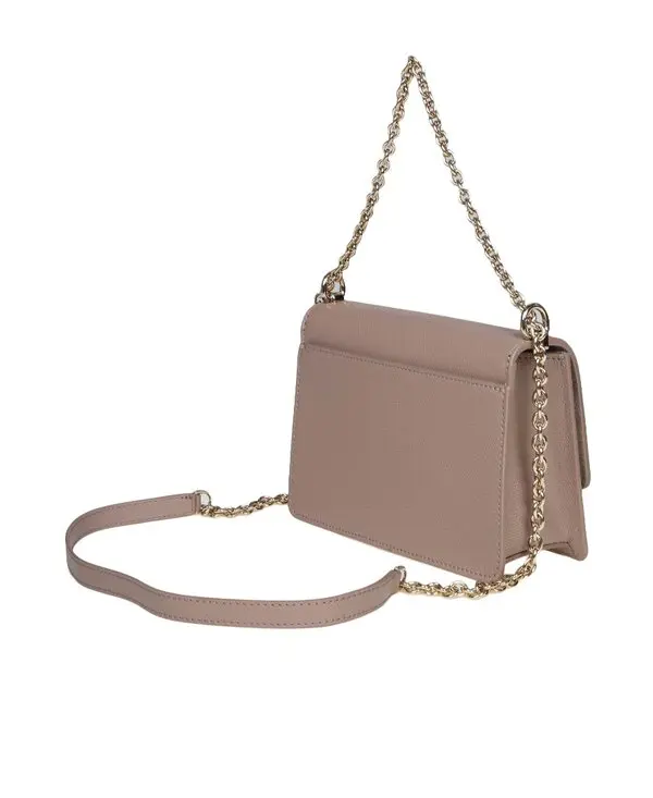 Furla Leather Shoulder Bag With Chain Strap
