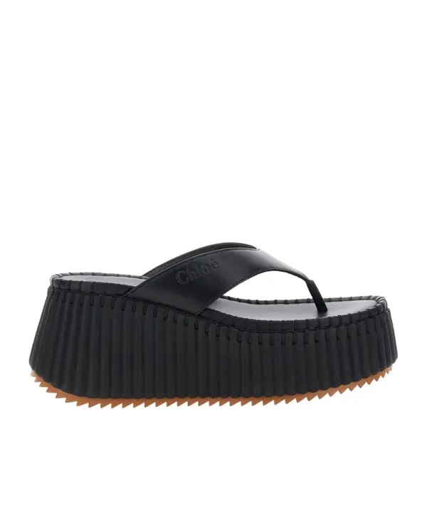 Chloé Nama Thong Sandals - Black