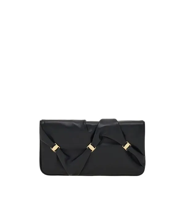 FERRAGAMO Chain Wallet - Black
