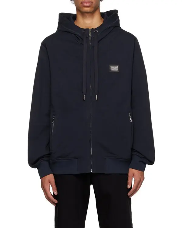 Dolce & Gabbana Dolce Gabbana Jersey Zip-up Hoodie