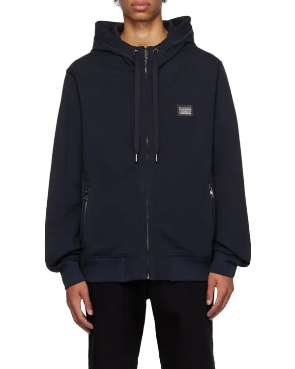 Dolce & Gabbana Dolce Gabbana Jersey Zip-up Hoodie