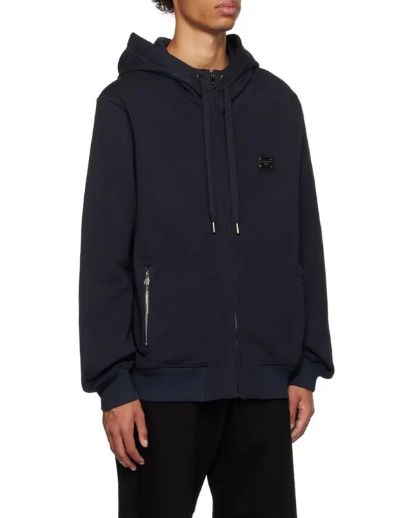 Dolce & Gabbana Dolce Gabbana Jersey Zip-up Hoodie